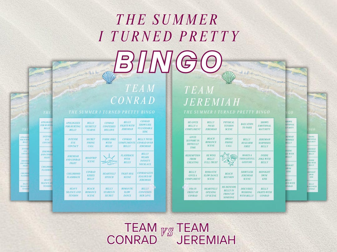 The Summer I Turned Pretty Bingo Game: Team Conrad Vs Jeremiah (canva ...