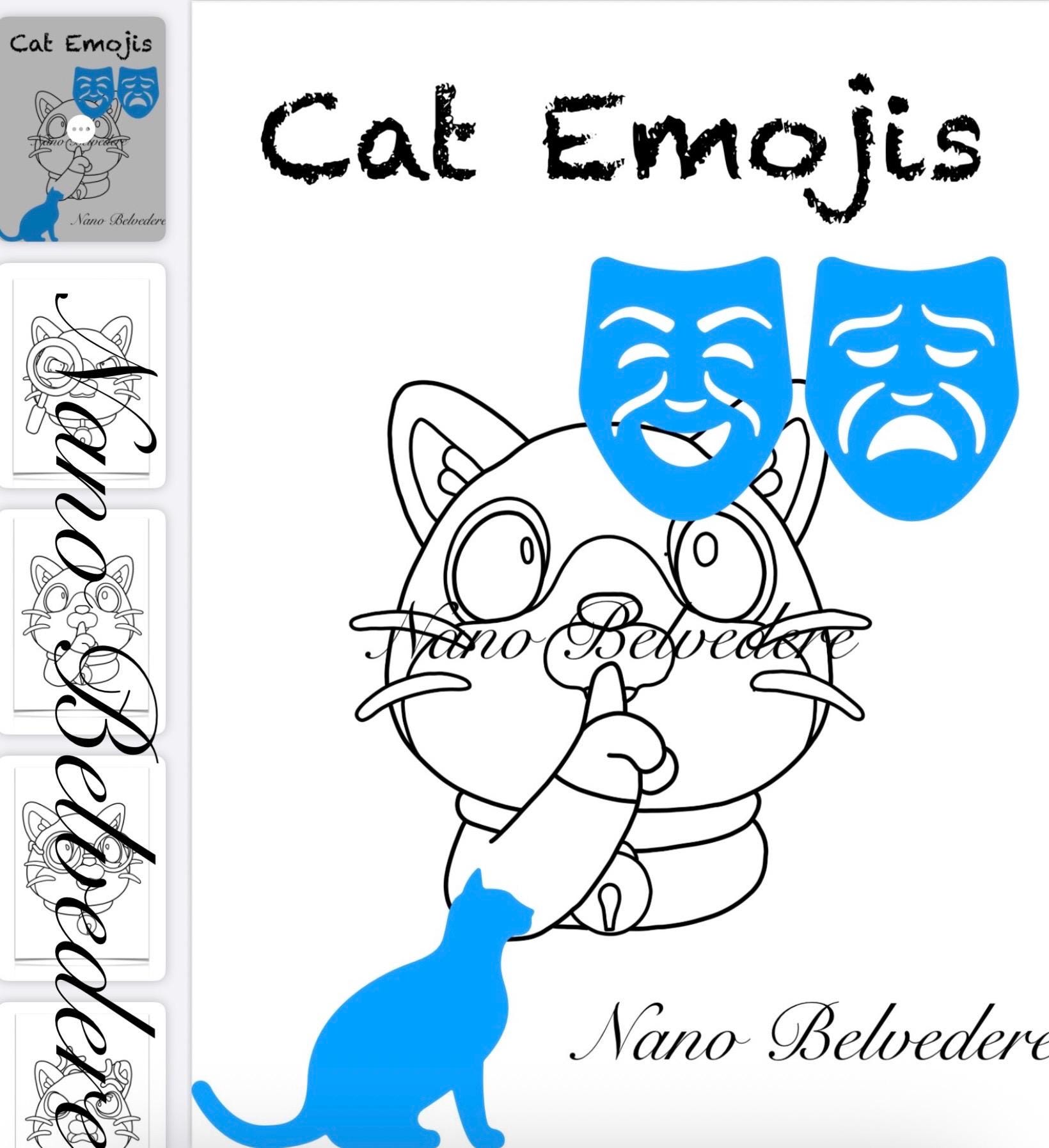 Cat Emojis Coloring Book - Emojicat - Kids Coloring Pages ...