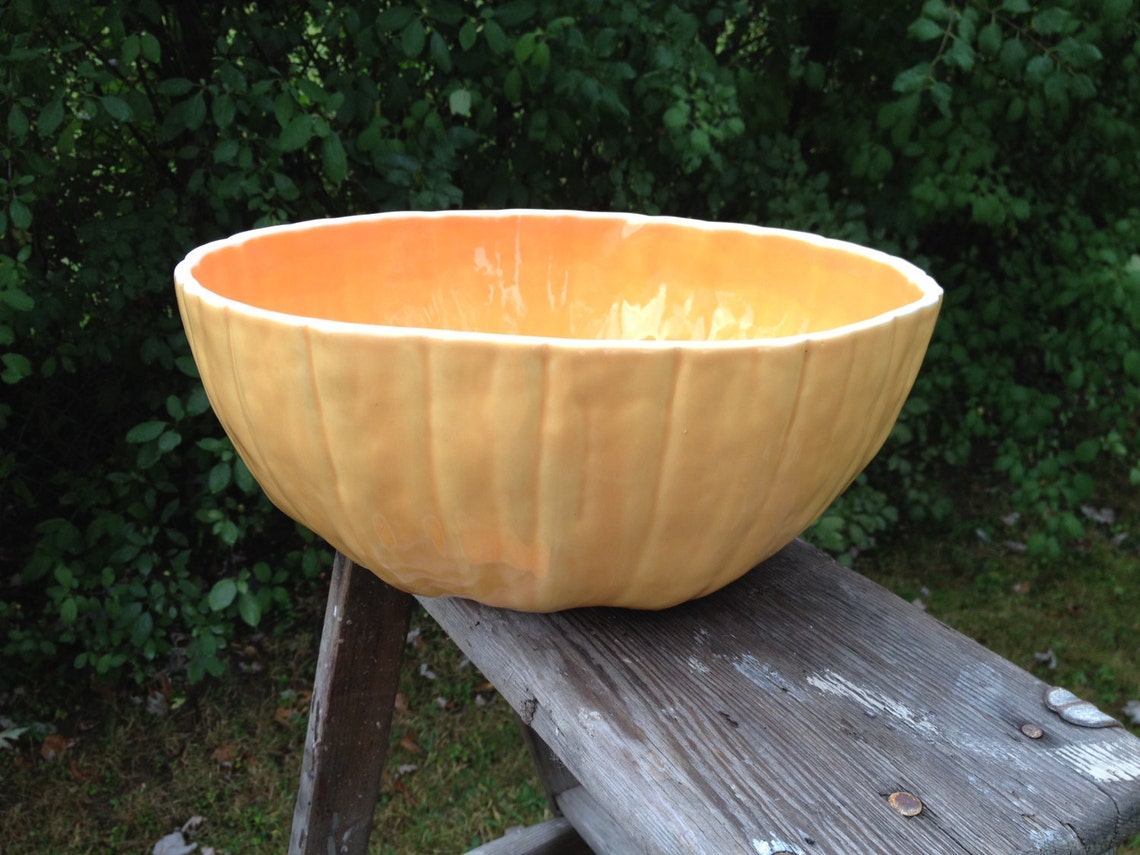 Large Pumpkin Serving Bowl - Etsy