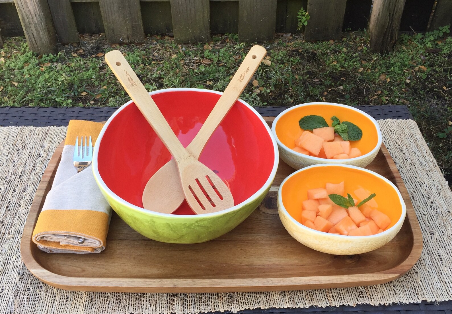 Melon Serving Set for 2 | Etsy