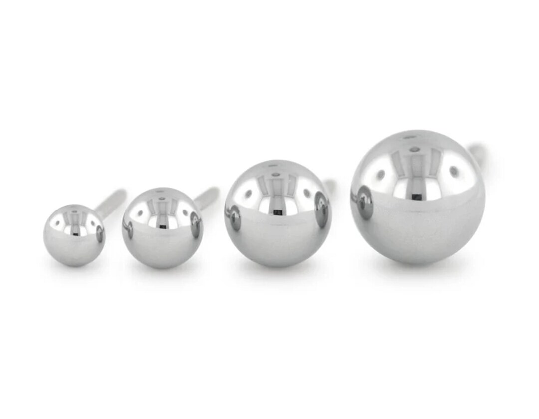 Threadless Titanium Ball End and Labret Post - Etsy