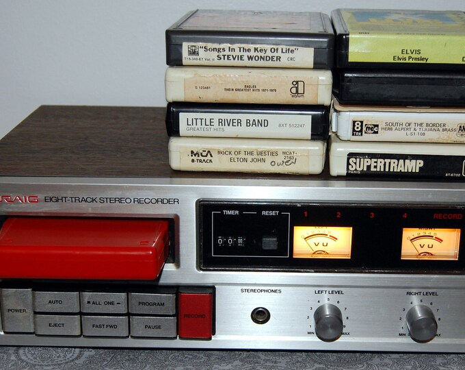 8-track Player/ Recorder With 8 Tapes - Etsy