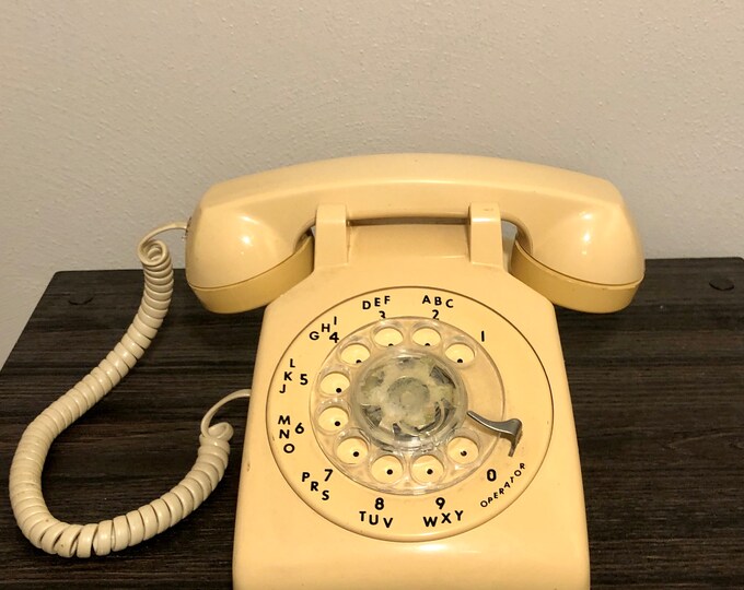 1960s Harvest Gold ITT Rotary Phone Vintage - Etsy