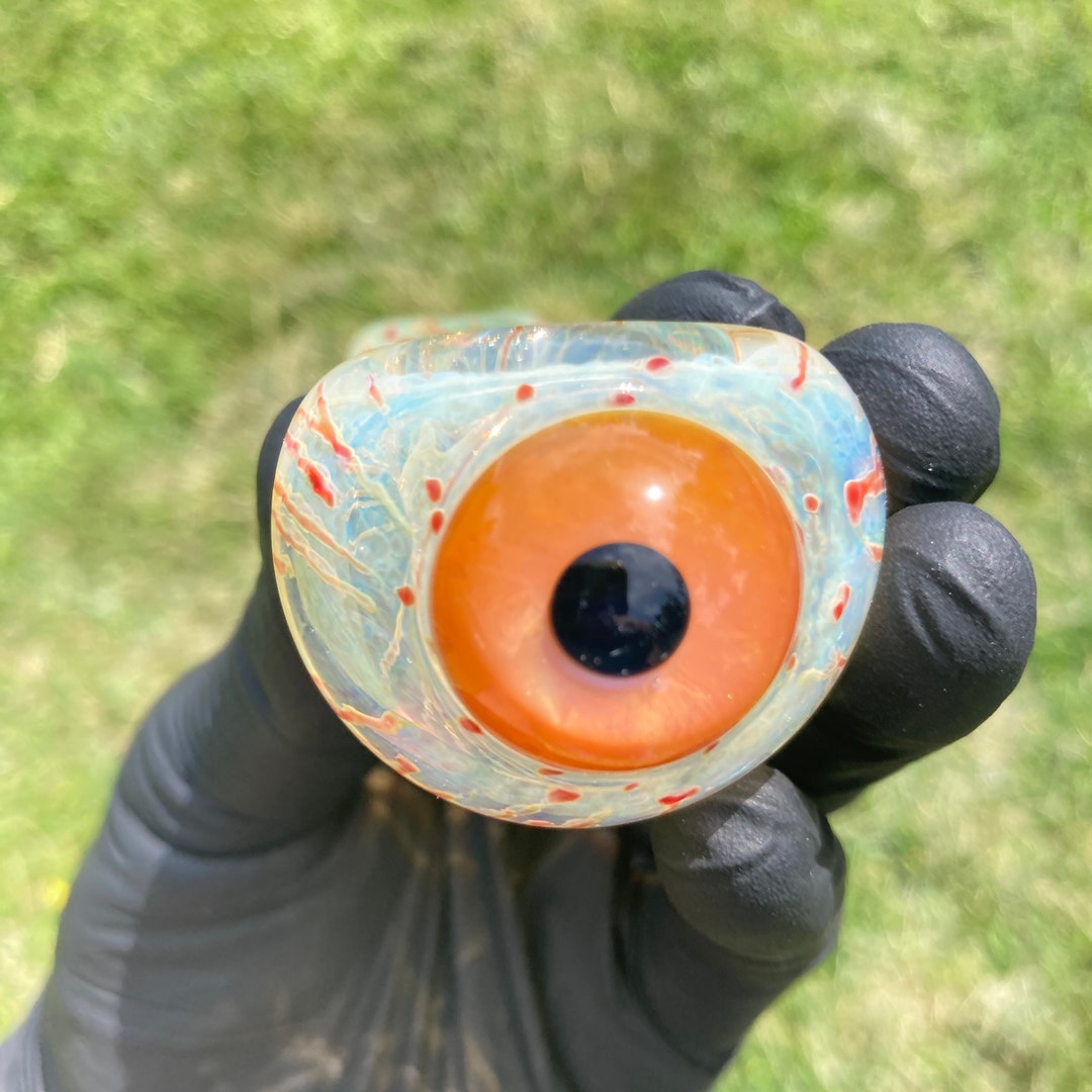 RTS Caramel Eye Color Changing Glass Spoon for Tobacco Use - Etsy