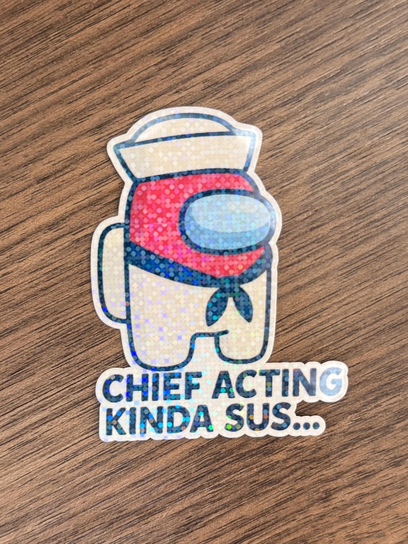 Chief Among Us Vinyl Sticker: Funny Navy Humor, Waterproof Military ...