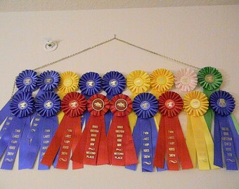 Custom Equestrian Hanging Ribbon Rack 10 ROWS Holds up to | Etsy
