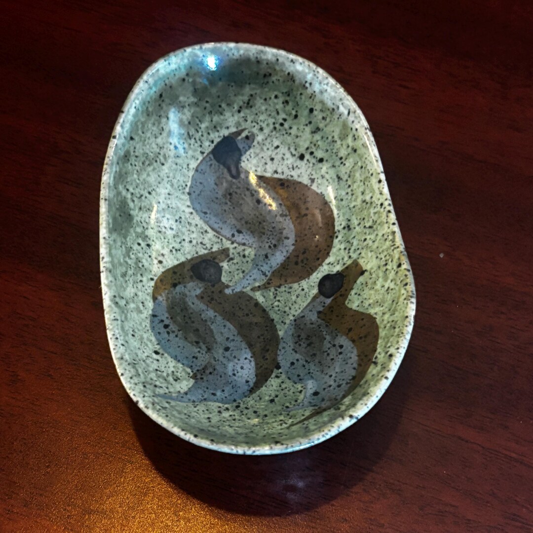 Signed Richard Saar Ceramic Dish – 5.5" X 3.5" – Mid-century Modern ...