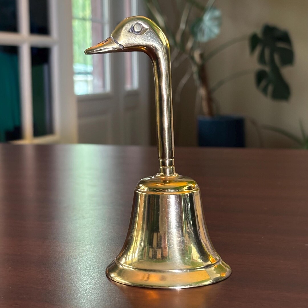 Vintage Brass Duck Bell - Coppercraft Refinished - 1970s Decor - Etsy