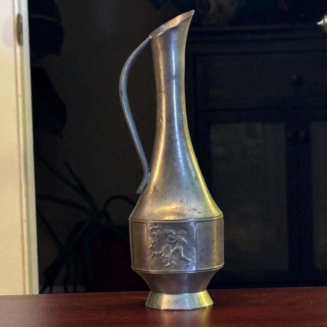 Vintage Norway Hagness Pewter Pitcher – Model 268 – 9.5" Tall – Dancing ...