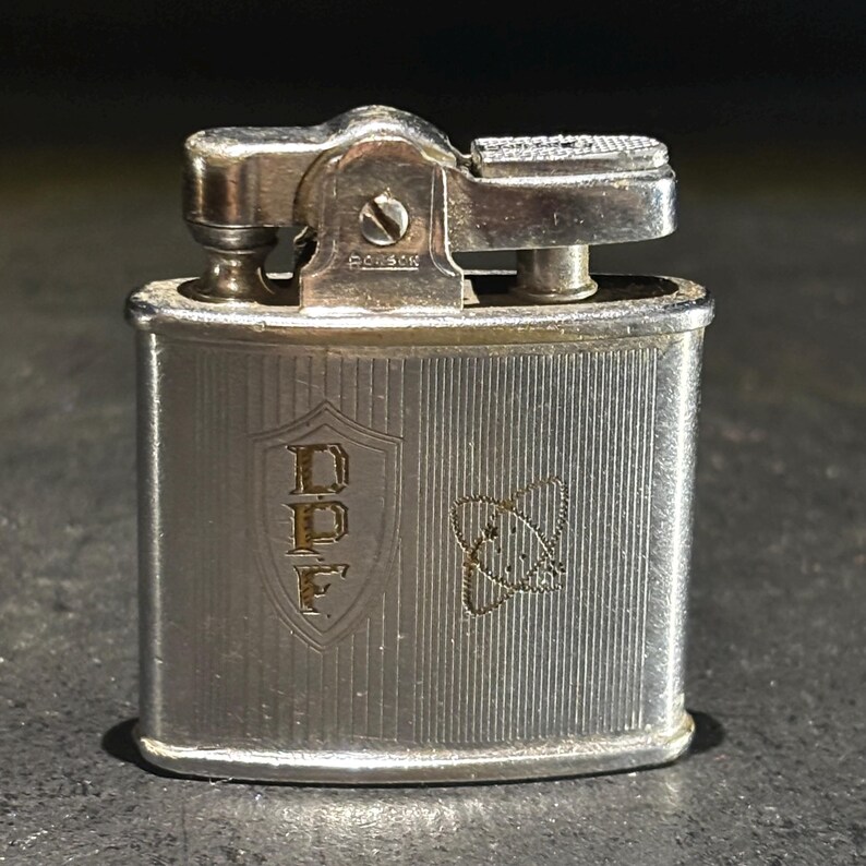 Vintage Ronson Standard Lighter – Engraved “DPF” With Atomic Design - Etsy