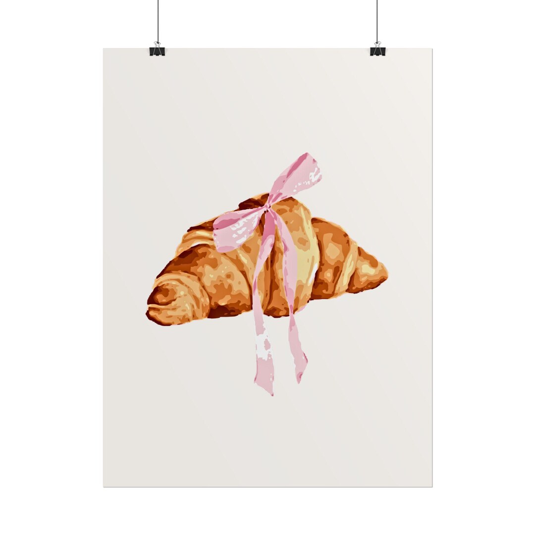 Croquette Croissant Poster | Rolled Poster Wall Art - Etsy