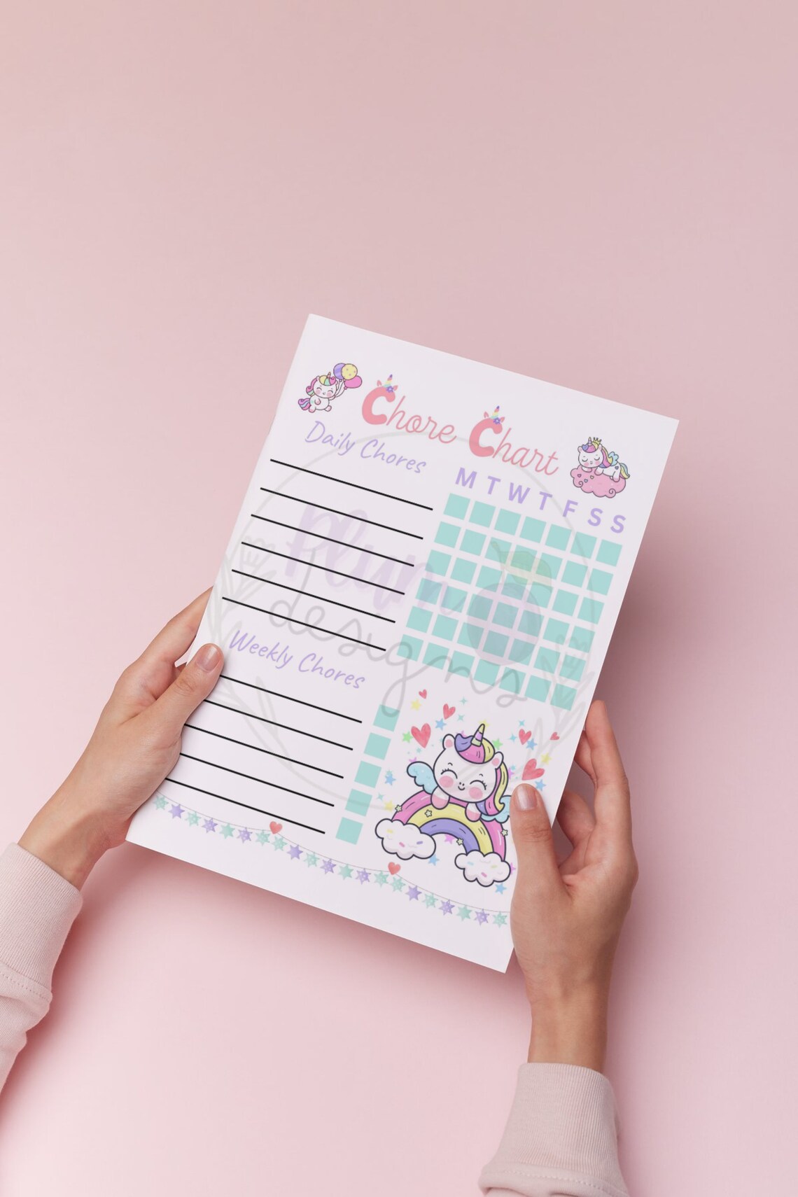 Unicorn Chore Chart, Magical Chore Chart, for Boys, for Kids, for Girls ...