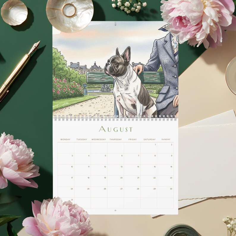 French Bulldog Calendar 2026 — Illustrated Wall Planner | Gift for ...
