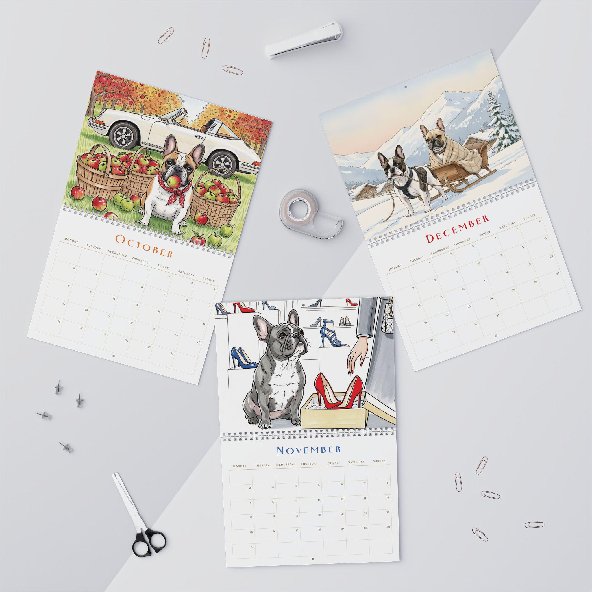 French Bulldog Calendar 2026 — Illustrated Wall Planner | Gift for ...