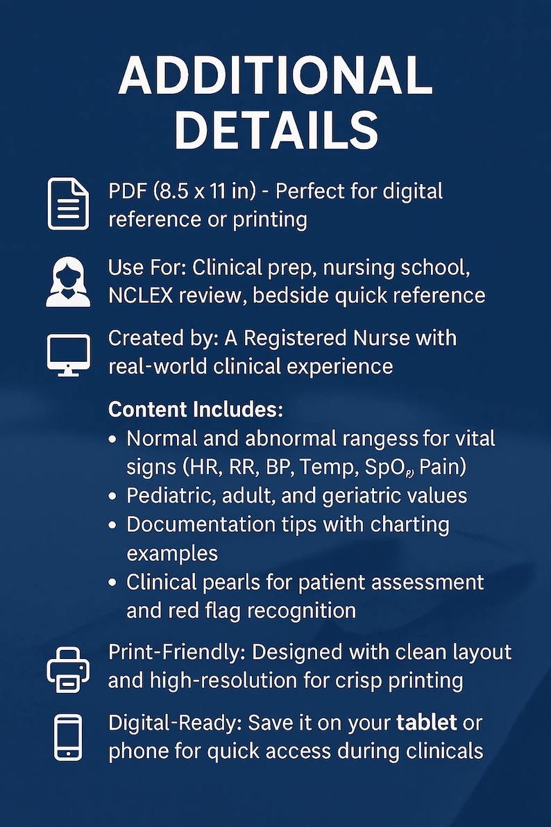 Ultimate Vital Signs Cheat Sheet – Normal & Abnormal Ranges + Charting Tips - Etsy