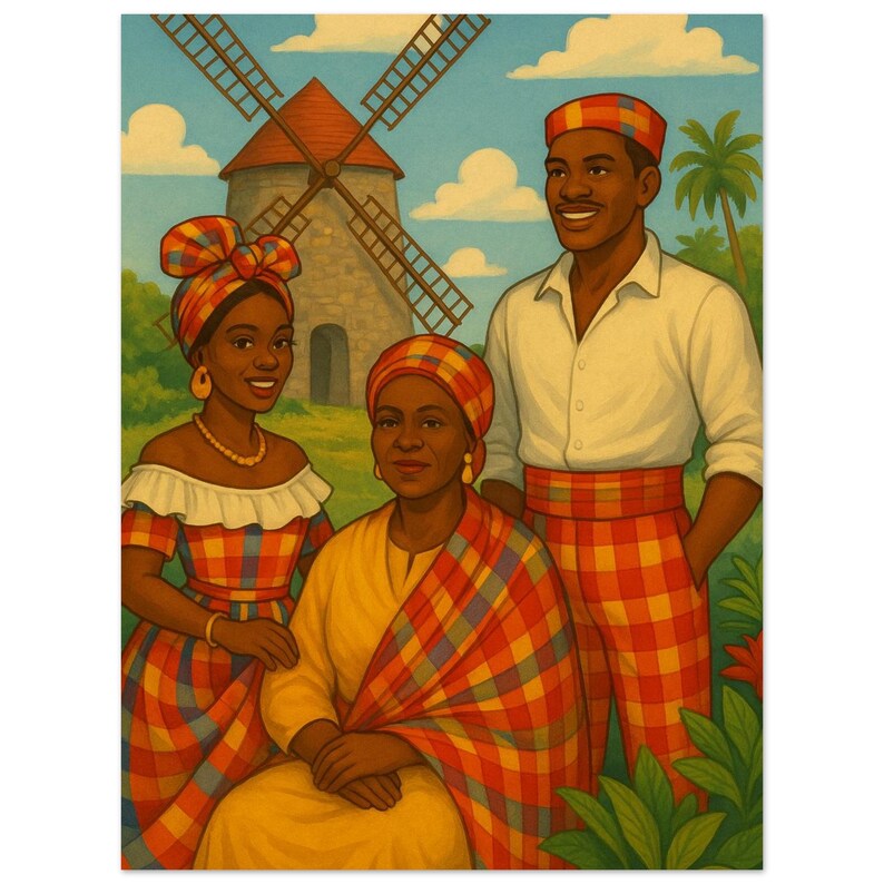 Caribbean Heritage Poster - Creole Art - 30x40 Cm / 12x16″ - Etsy