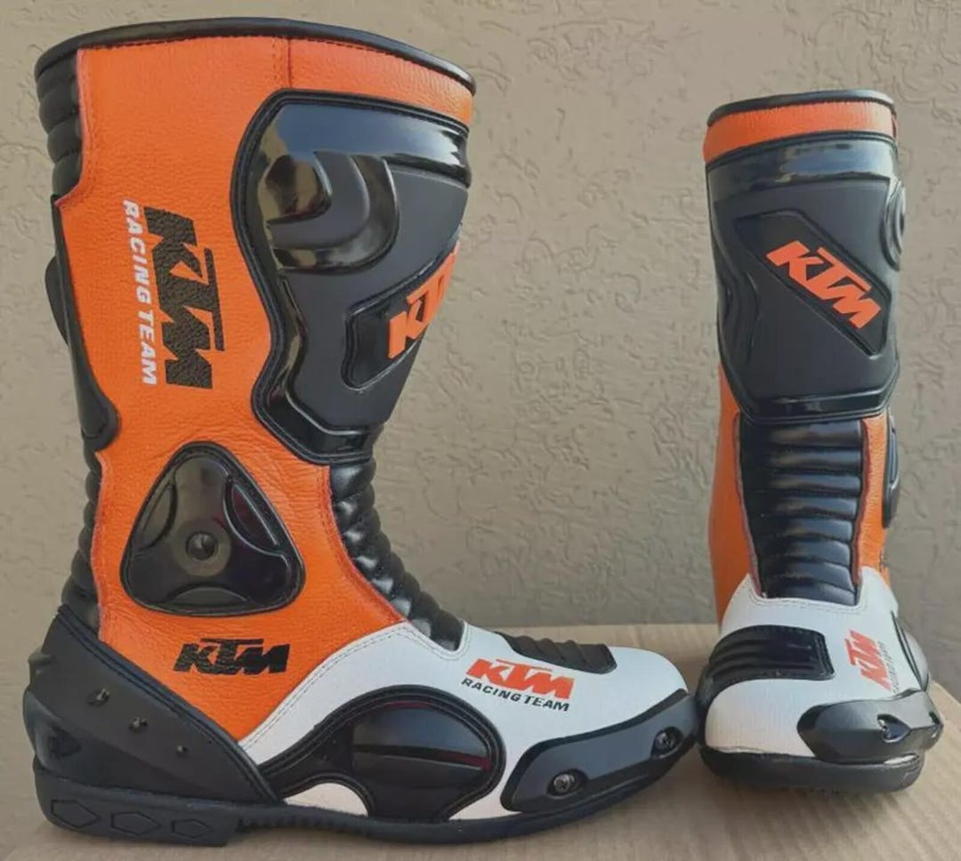 KTM Racing Team Motorcycle Boots – Motocross Riding Gear, Protective ...