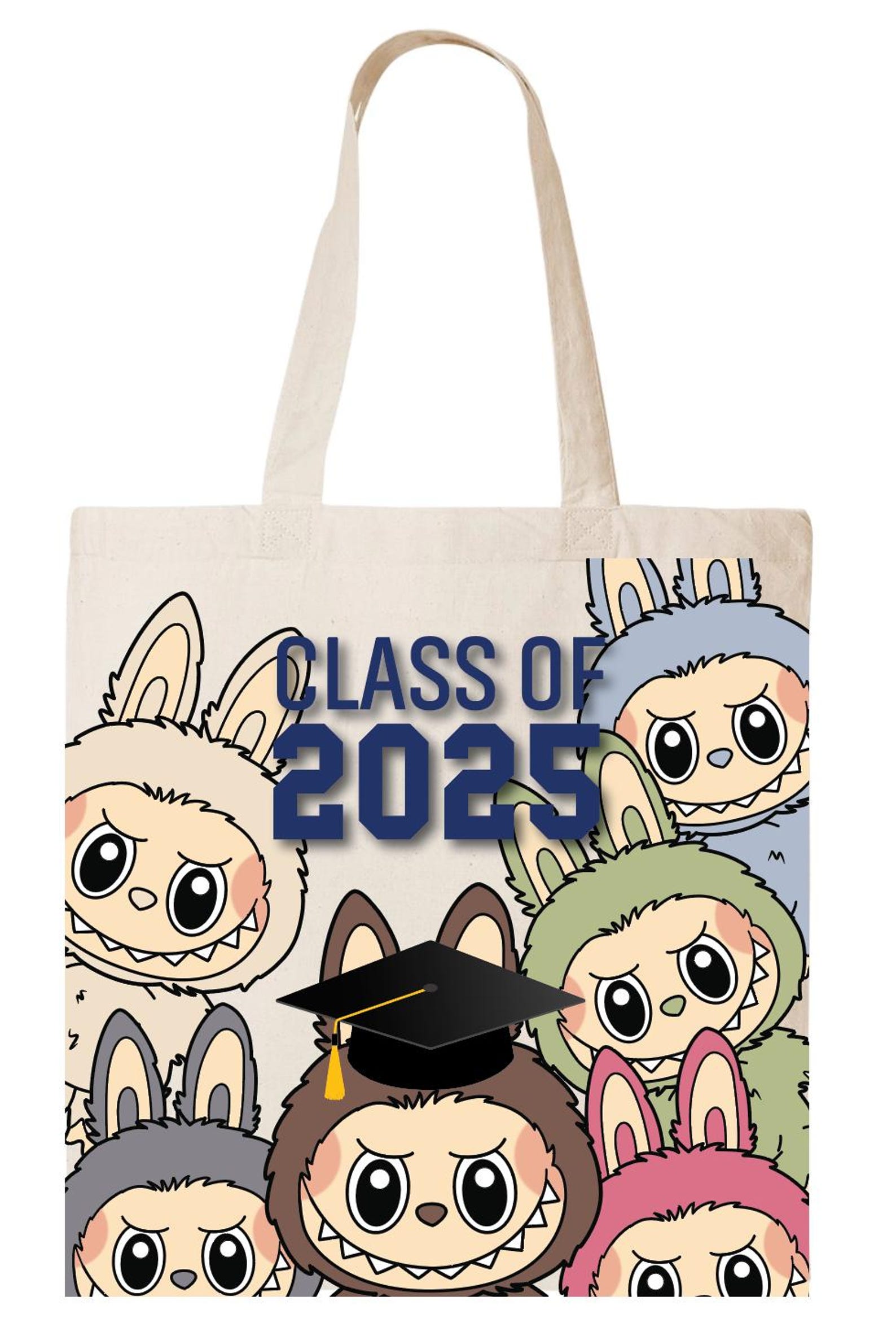Labubu Graduation Tote Bags - Etsy