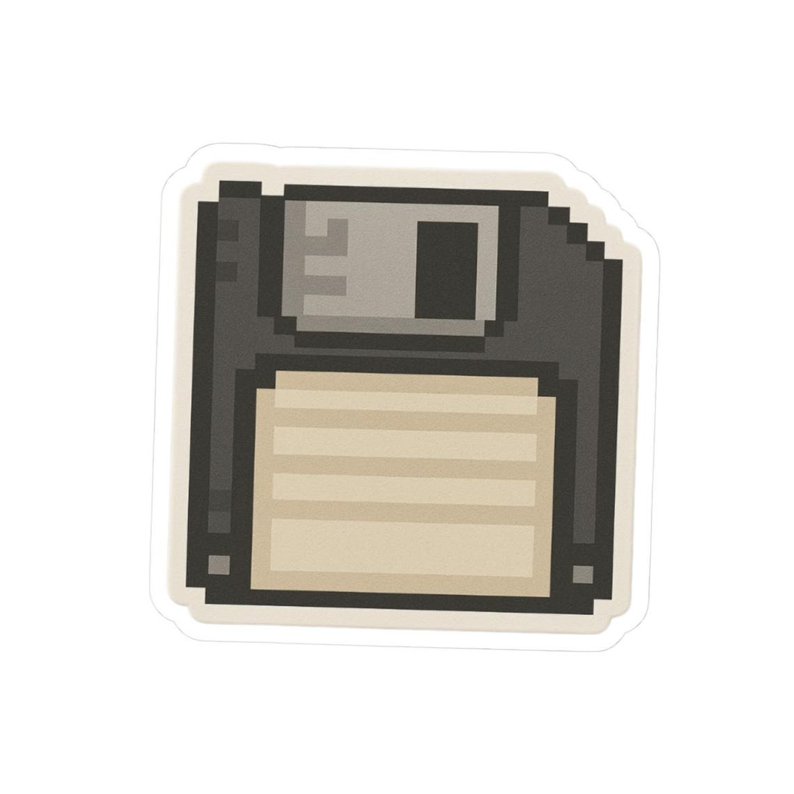 Retro Pixel Floppy Disk Sticker - Y2K 90s Tech Aesthetic Vinyl Decal ...