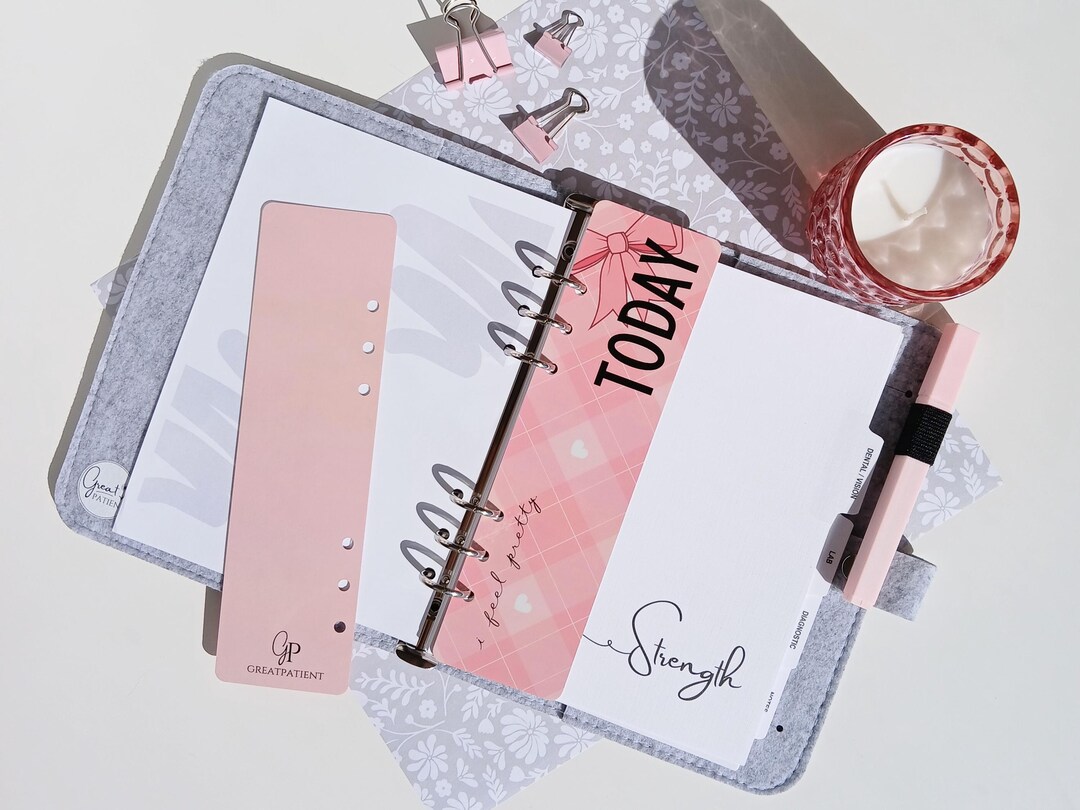 TODAY Cutecore A5 Planner Page Marker – Pink Coquette Bow Bookmark ...