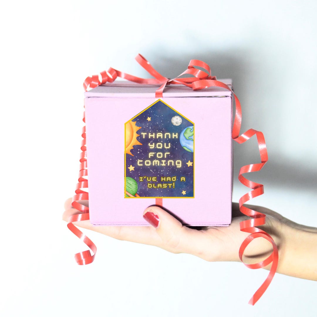 Space Theme Thank You Tags, Digital Download and Print From Home - Etsy