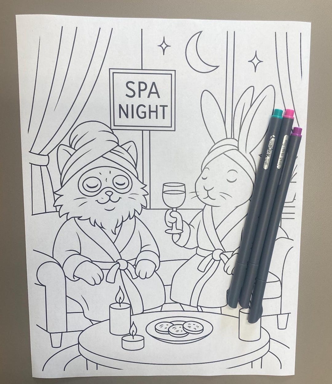Cute Pet Coloring Page - Penthouse Pets - Luxury Spa Night | Funny Pet ...