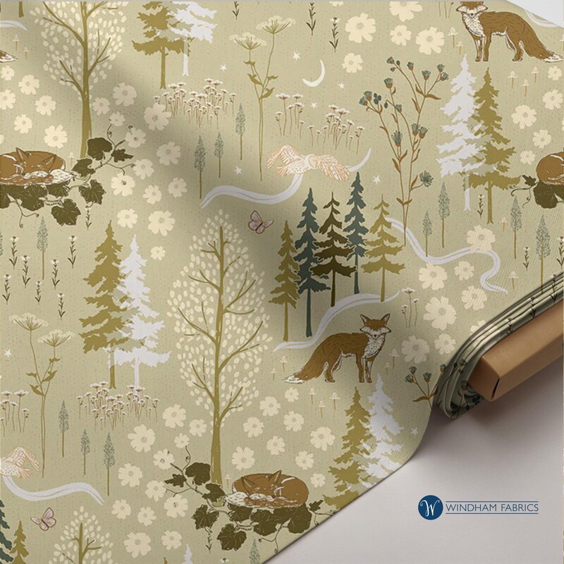 Fox Print Fabric - Etsy