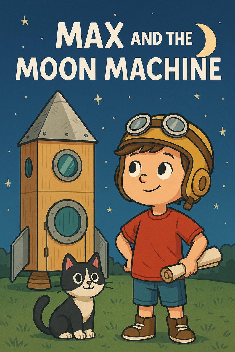 Max and the Moon Machine – Printable Kids Book + Activity Pages | Space ...