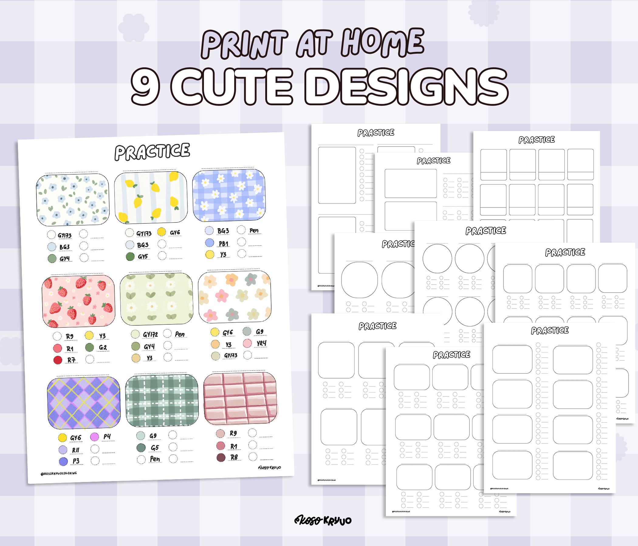 Coloring Practice Sheets, Printable Alcohol Marker Patterns and ...