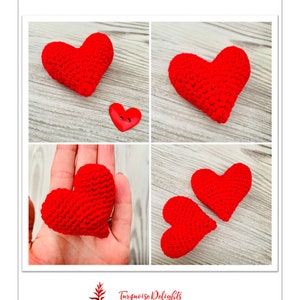 Crochet 3D Red Heart PDF Pattern - Etsy UK