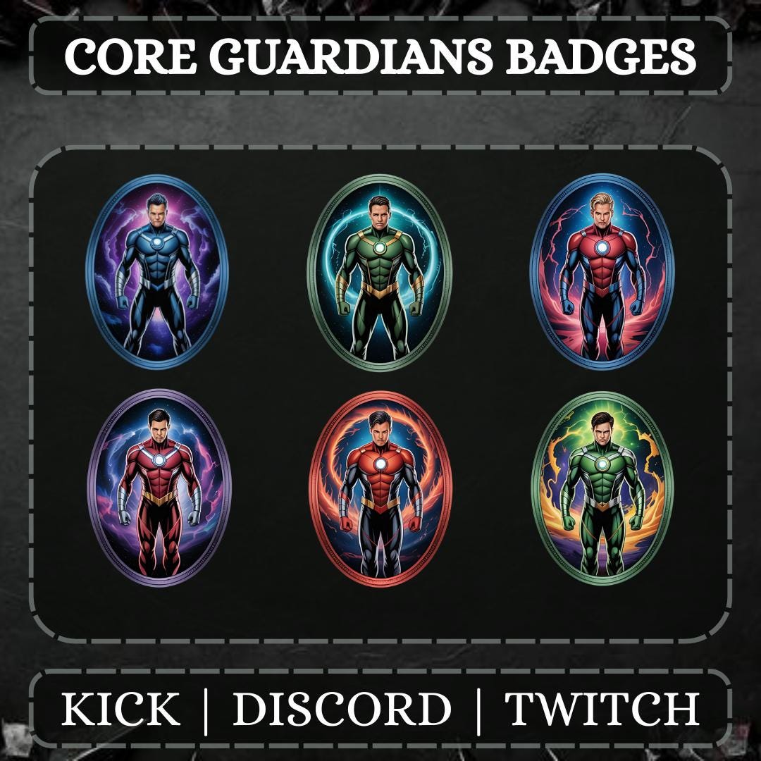 Fictional Character Stream Badges: Superhero Sub/bit Badges (digital ...