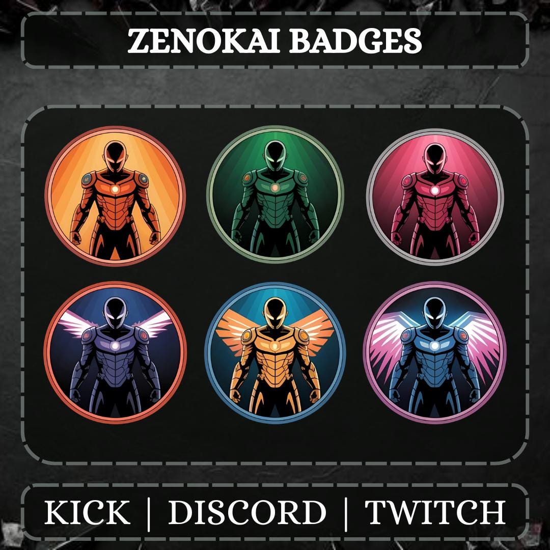 Zenokai Twitch Sub Badges: Kawaii Character Badges (digital Download ...