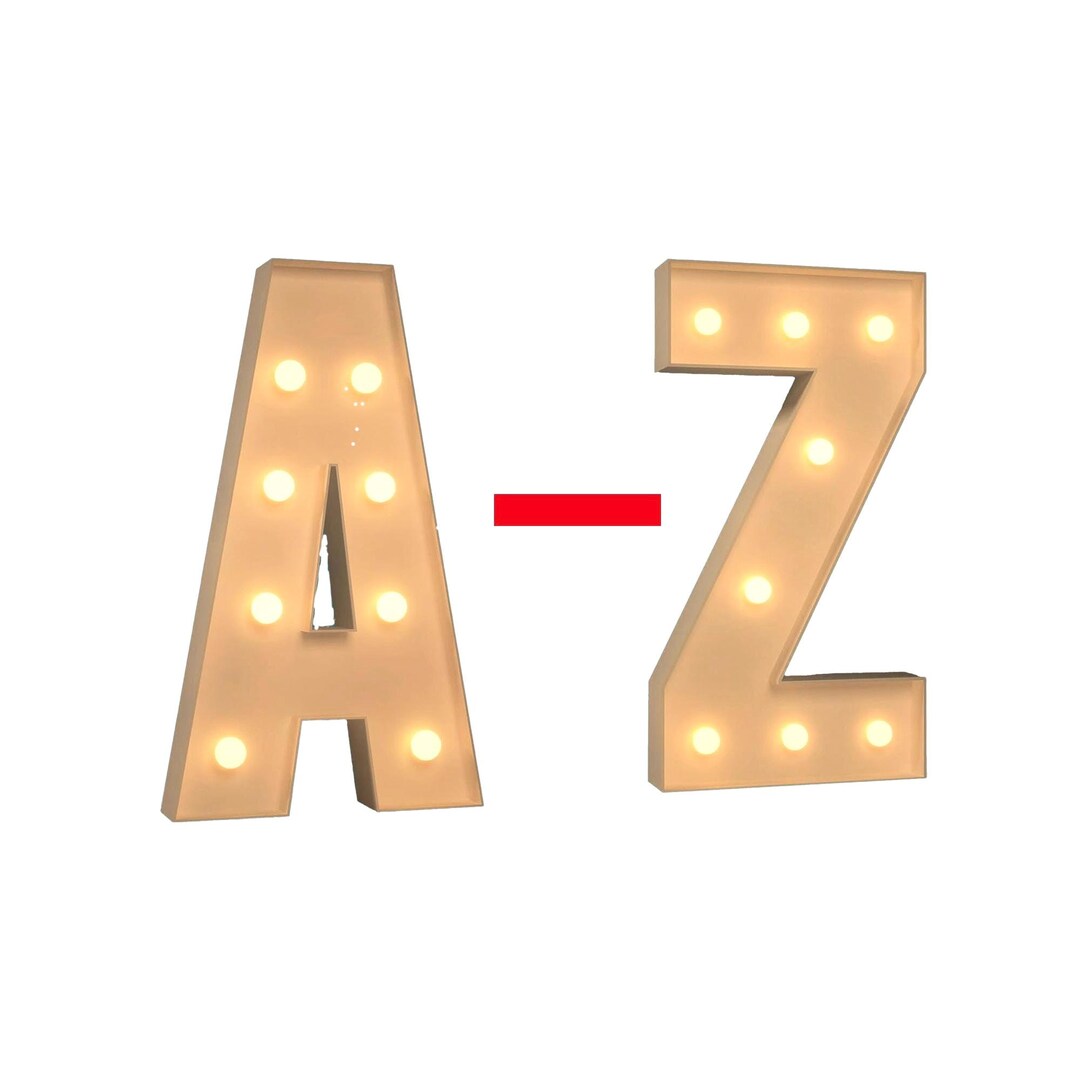 3ft Marquee Letter (A-Z) Light up Sign Giant Illuminated Alphabet Prop ...