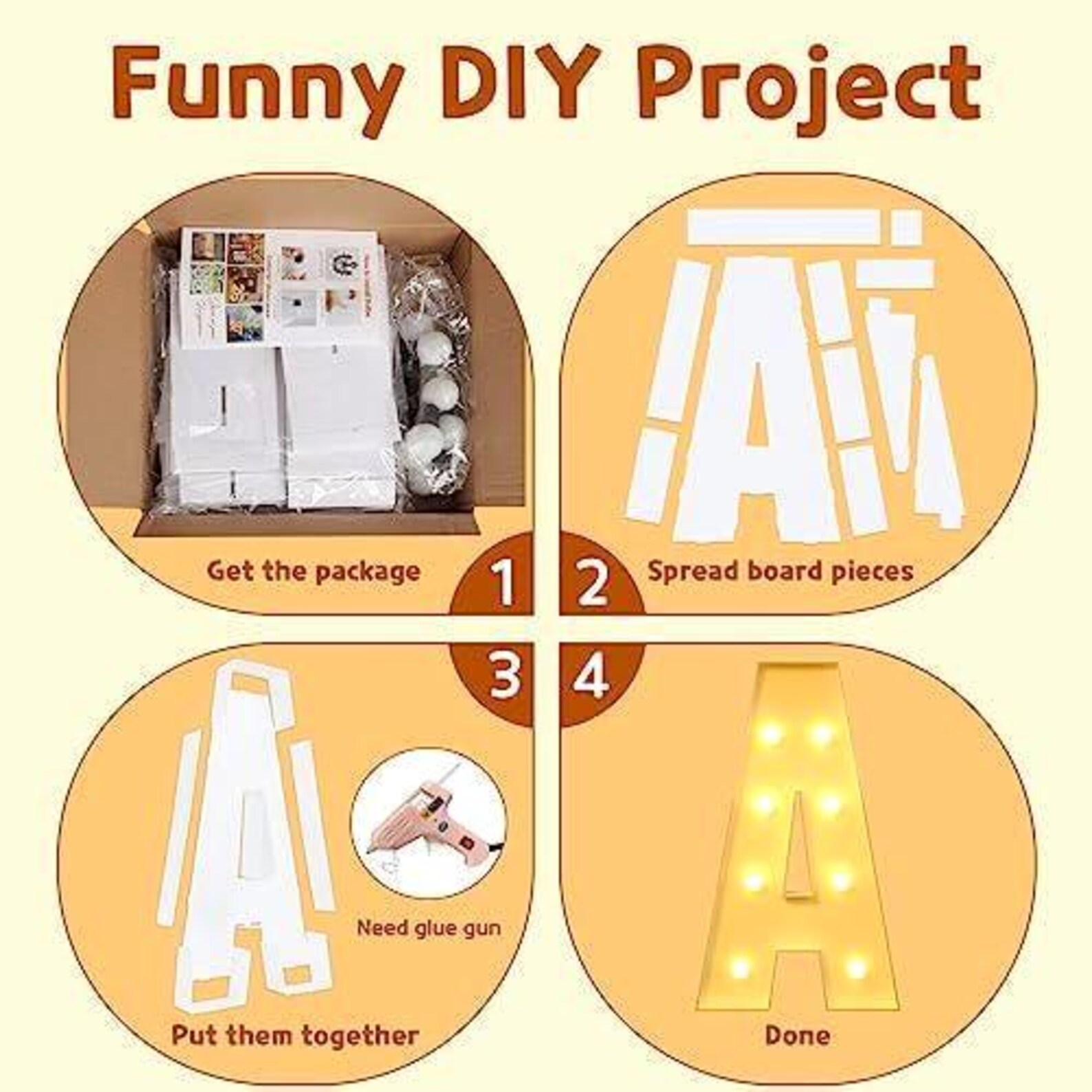 3ft Marquee Letter (A-Z) Light up Sign Giant Illuminated Alphabet Prop ...