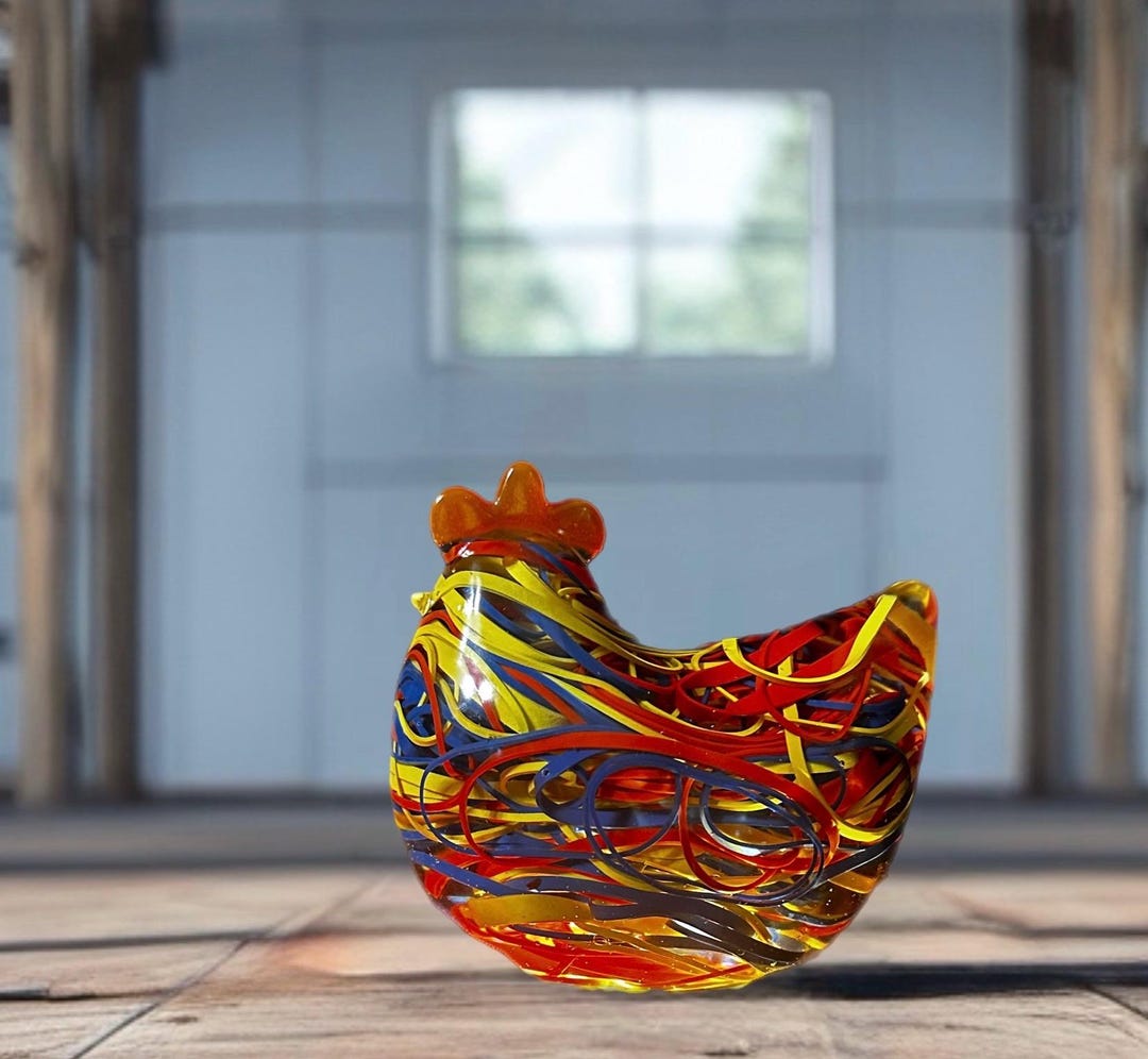 Resin Chicken Filled With Rubberbands (her Name is Bandi) - Etsy