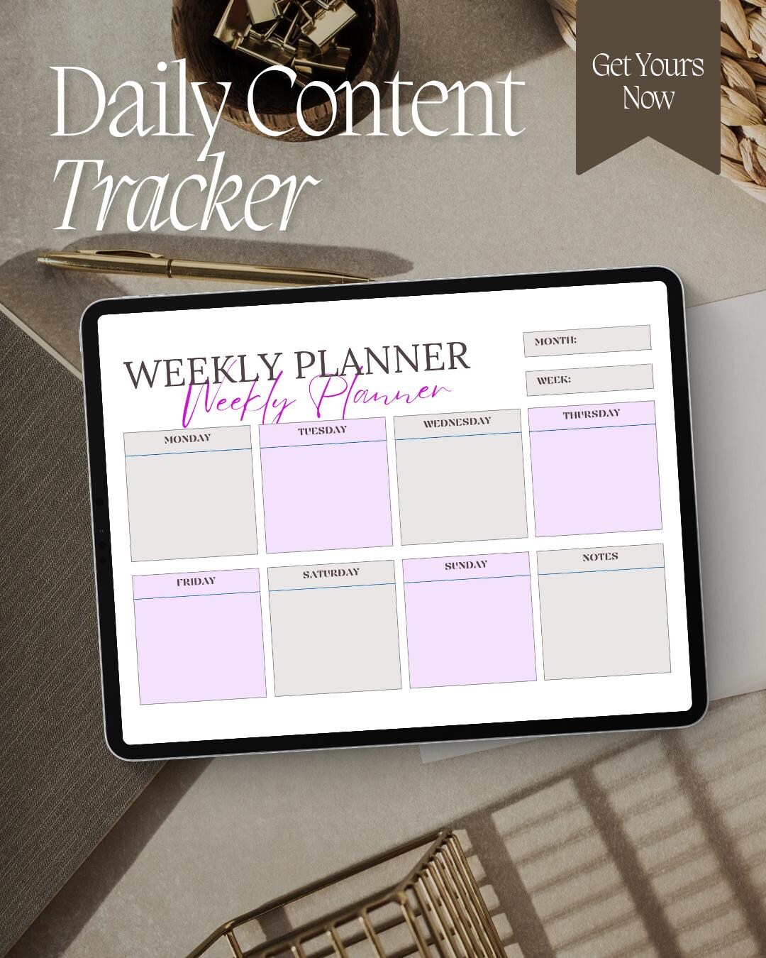 Weekly Planner | Printable Weekly Schedule | Digital Weekly Planner ...