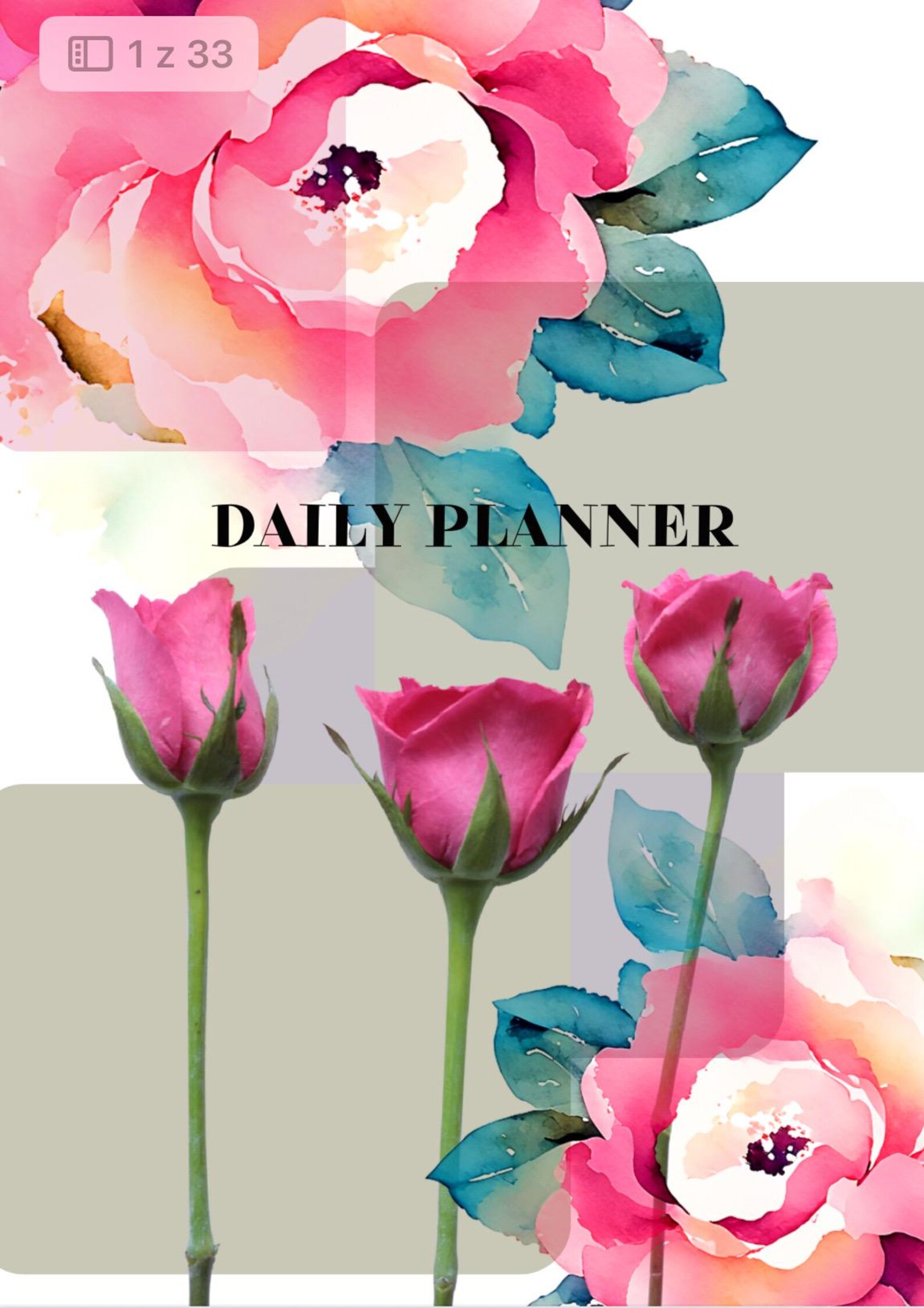 Daily Planner | 31-days One Page per Day | Minimalist Daily Organizer ...