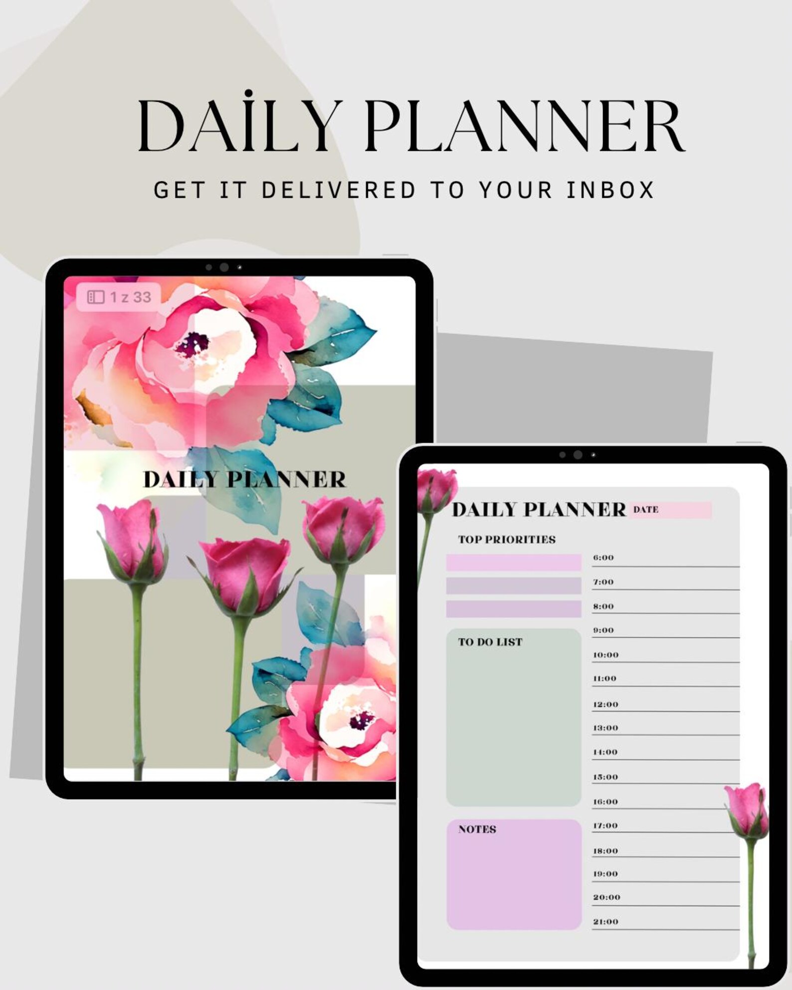 Daily Planner | 31-days One Page per Day | Minimalist Daily Organizer ...