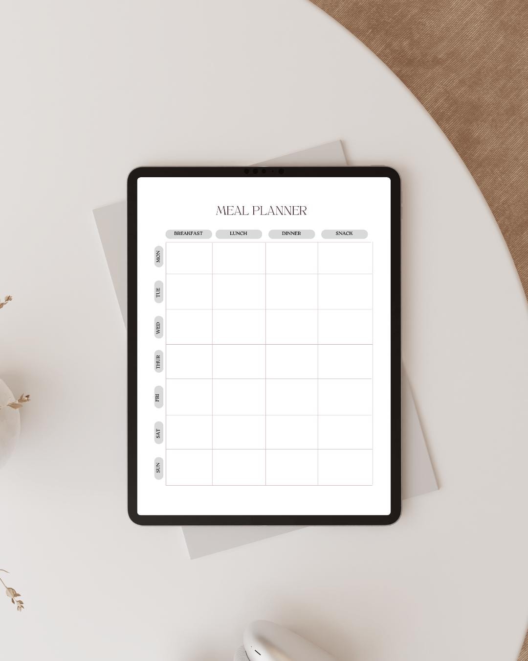 Weekly Meal Planner Printable | Breakfast Lunch Dinner Snacks | PDF to ...
