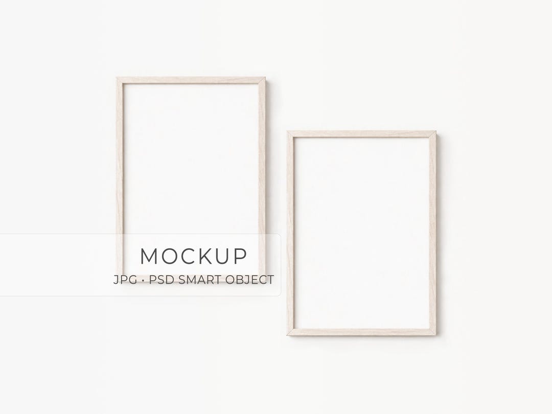 A4 Frame Mockup Set | 2 Vertical Frames | PSD, JPG | #E057 - Etsy