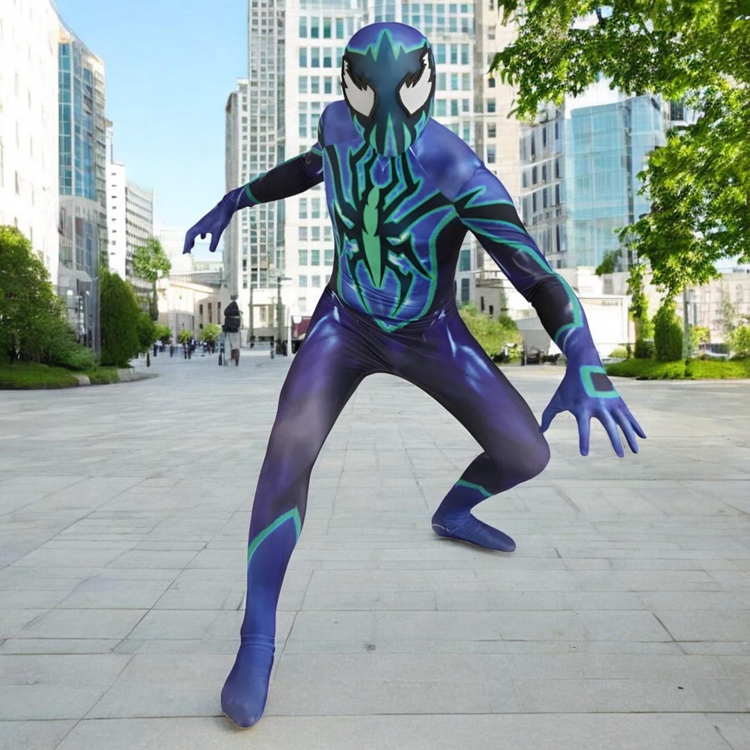 Spiderman Cosplay Costume Chasm Ben Reilly Superhero Suit Full Zentai ...