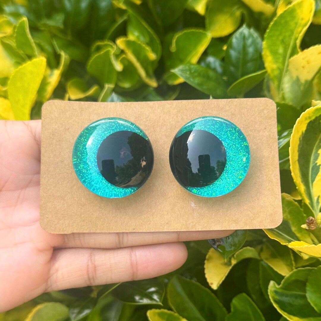 GREEN - Hand Painted Green Safety Eyes: Amigurumi Crochet Tools 16mm ...