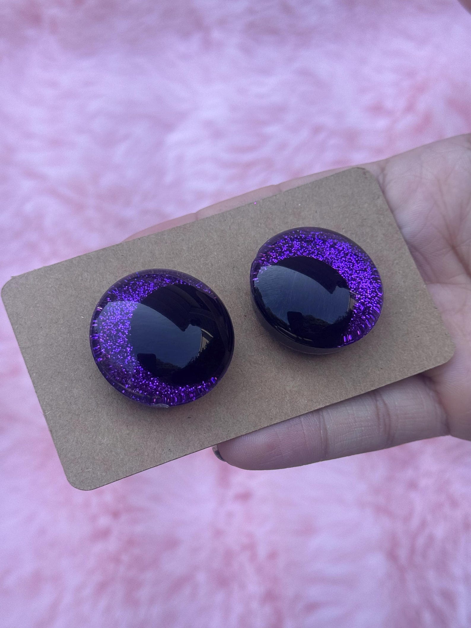 PURPLE- Hand Painted Purple Safety Eyes: Amigurumi Crochet Tools - 16mm ...