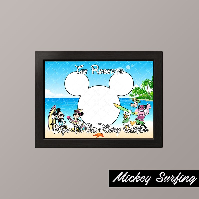 Days Til Disney Countdown Choose Framed 5 X 7 8 X 10 Disney - Etsy