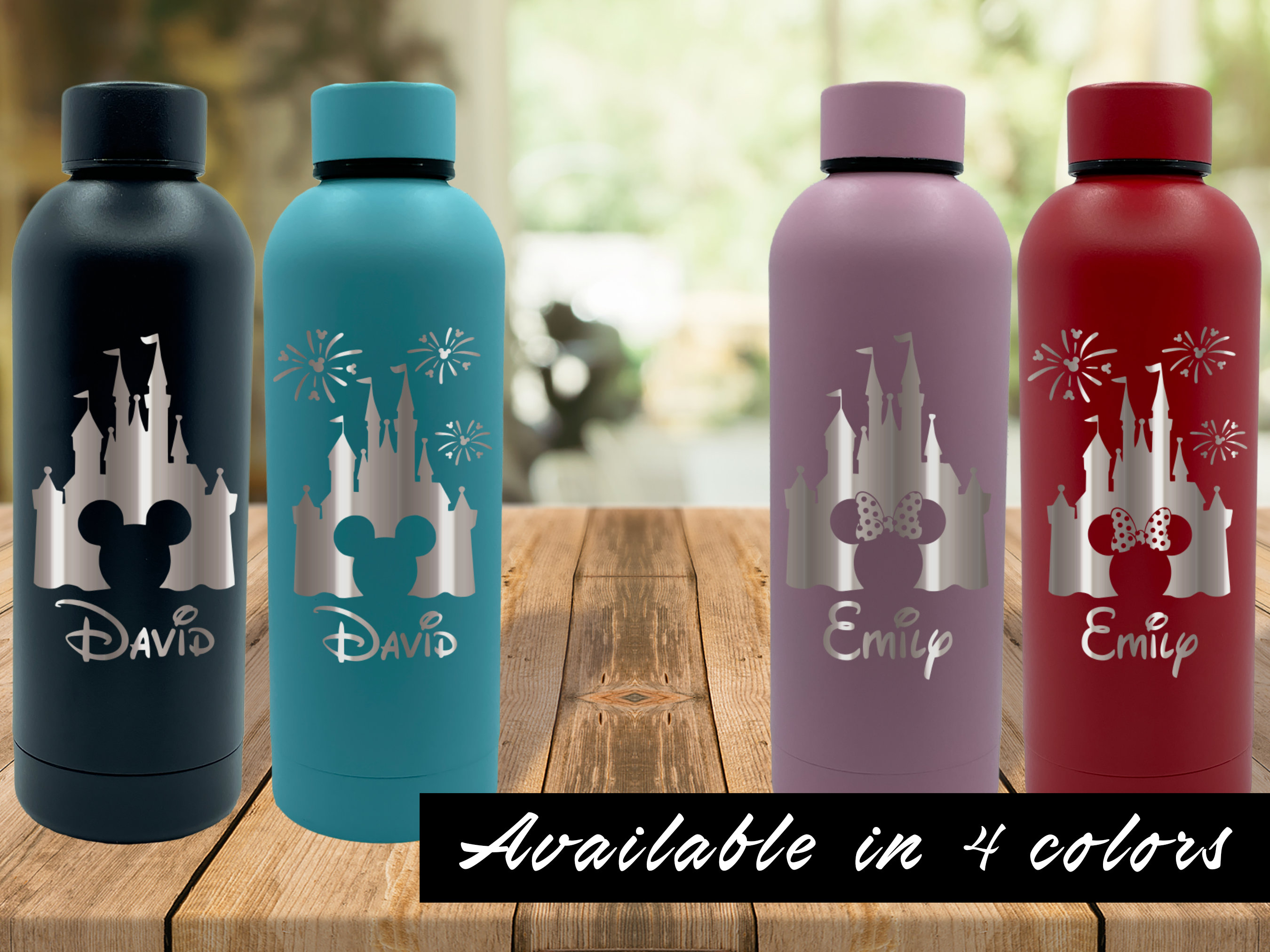 Disney Laser Engraved 17oz Stainless Steel Water Bottles - Etsy