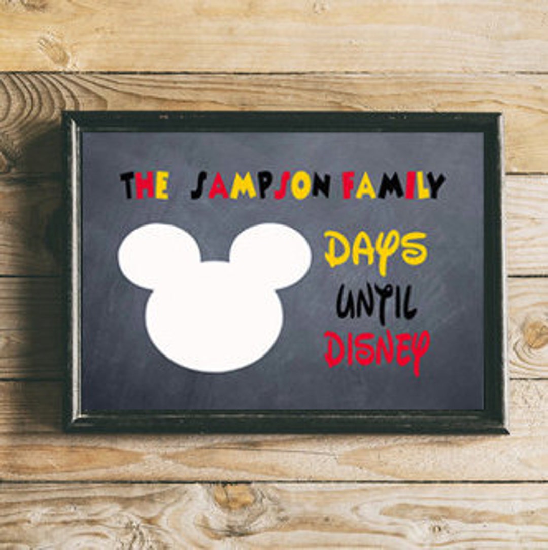 Personalized Days Til Disney Vacation Countdown custom - Etsy