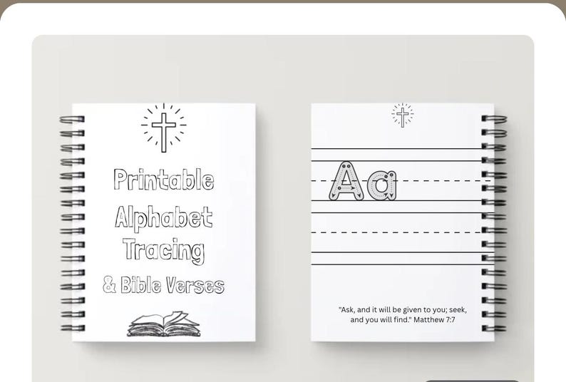 Printable Alphabet Tracing and Bible Verses - Etsy