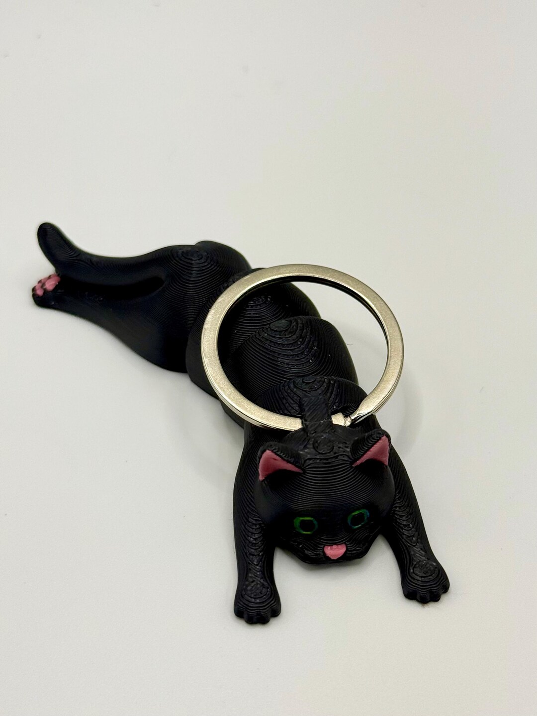 Long Kitty and Even Longer Kitty Keychains, Short and Longhair Fidget ...
