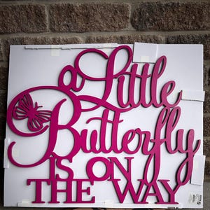 Butterfly Baby Shower Sign: 3D Wooden Backdrop Decoration - Etsy