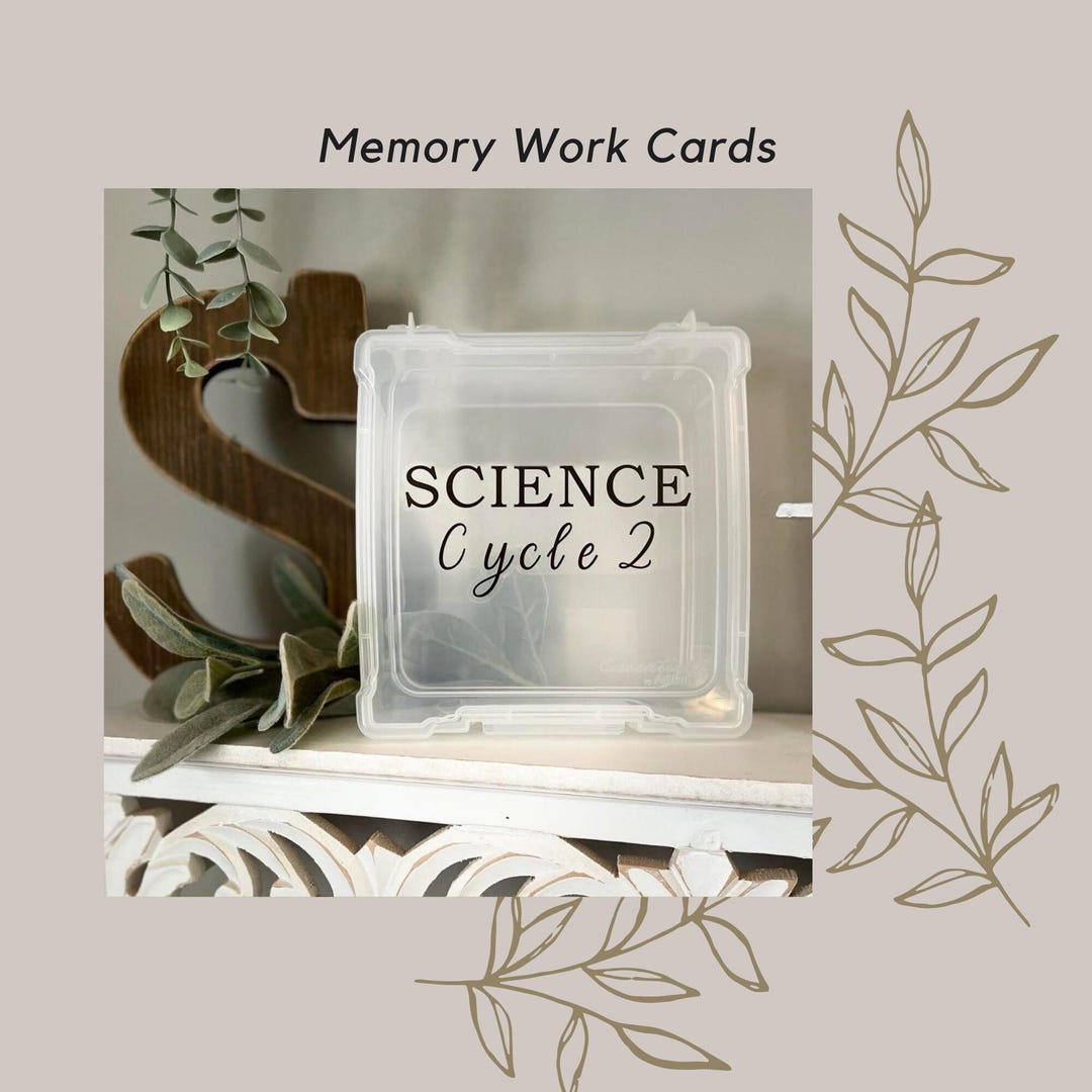 Science Memory Work Cards for Cycle 2 - Etsy
